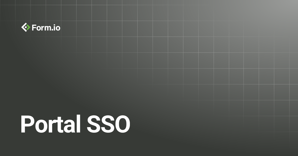 Portal SSO | Form.io Documentation