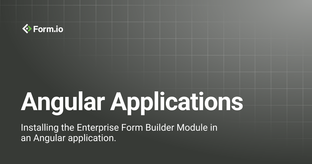 Angular Applications | Form.io Documentation
